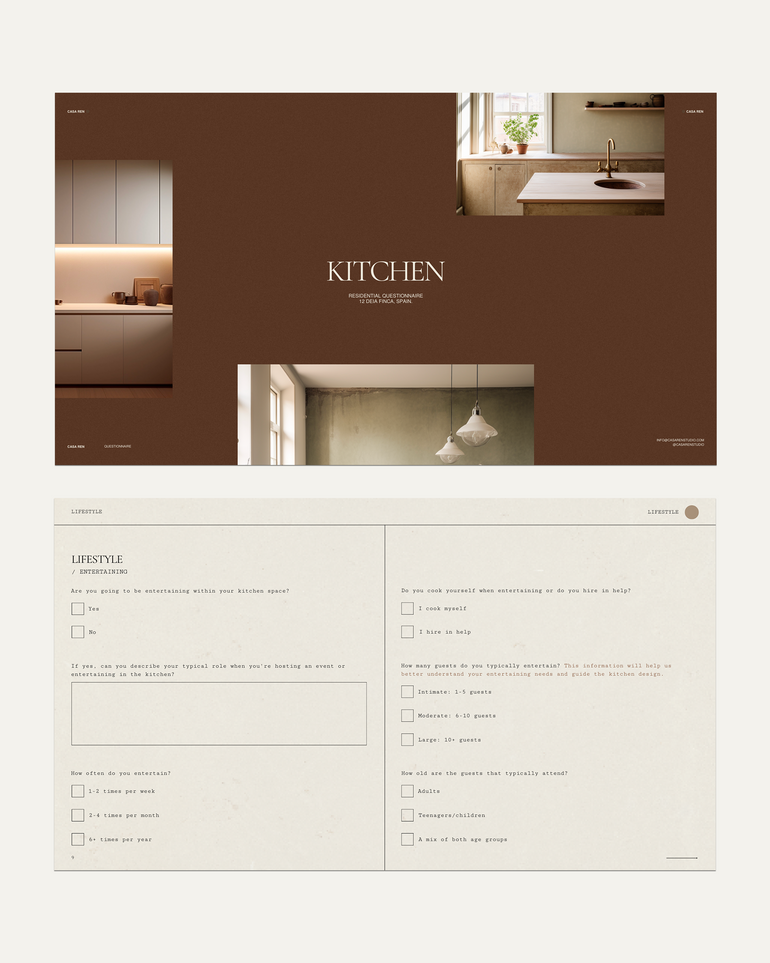 Client Questionnaires – Casa Ren Studio