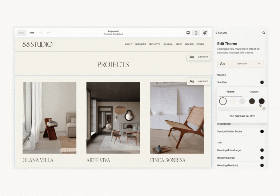 88 Studio Website Template – Casa Ren Studio