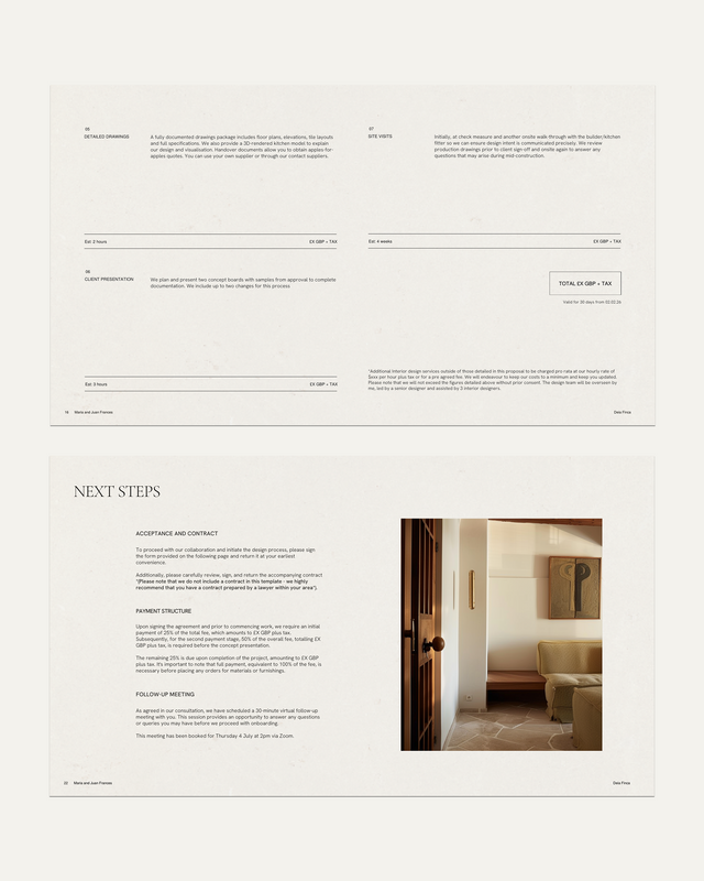 Fee Proposal Template for Interior Designers and Architects – Casa Ren ...