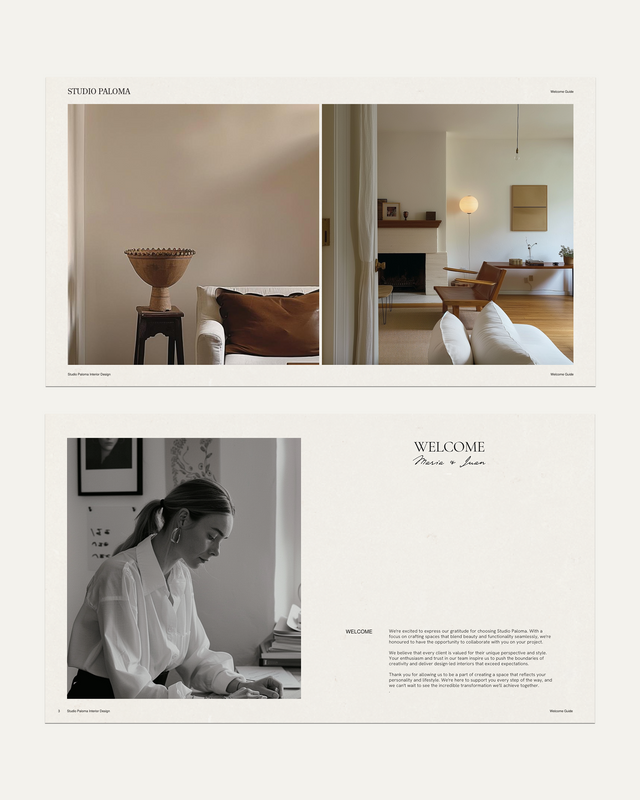 Welcome Guide Template – Casa Ren Studio